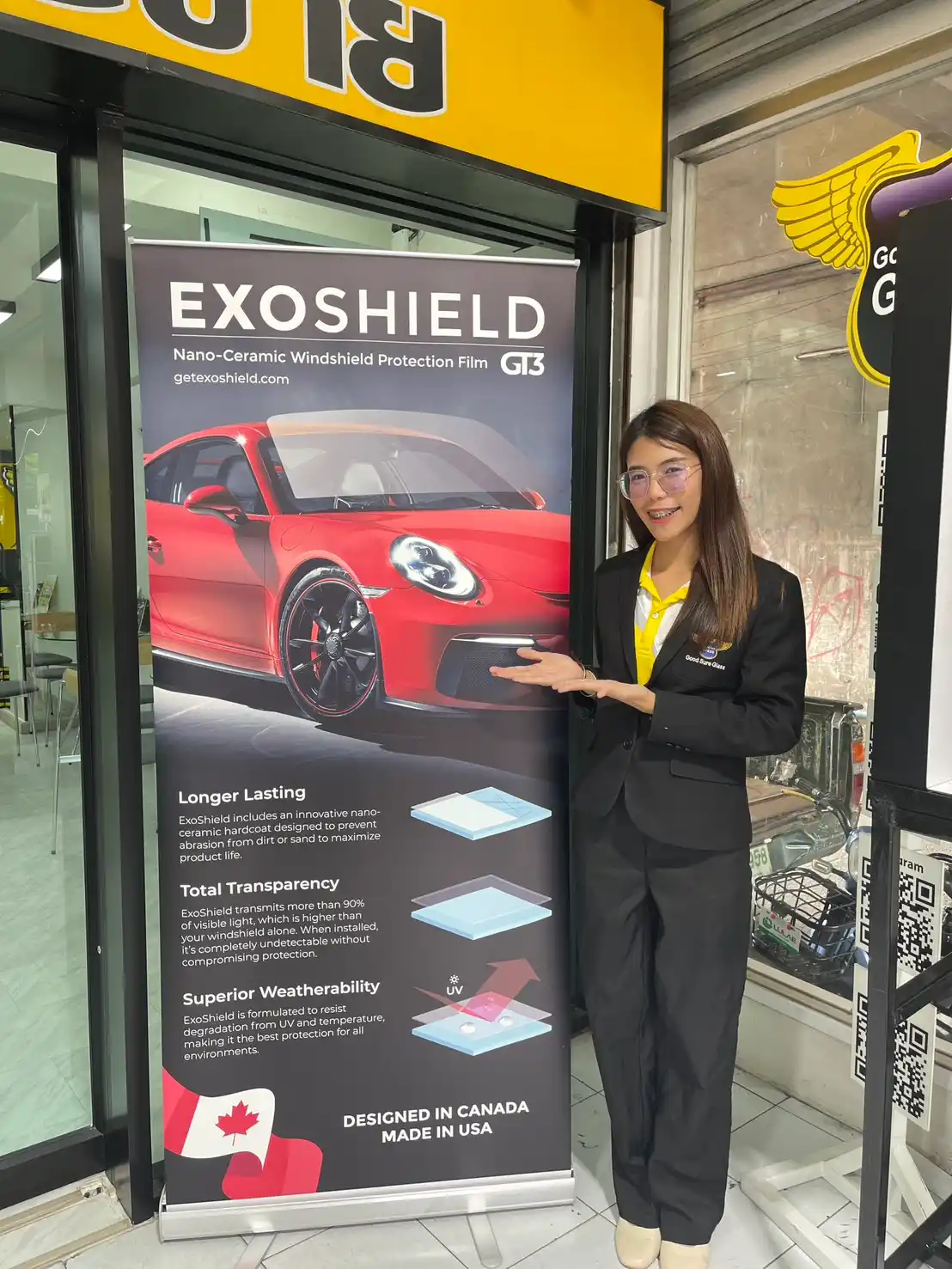 ติดฟิล์มกันสะเก็ดหินกระบานหน้า EXOSHIELD GT3 ดีอย่างไร?